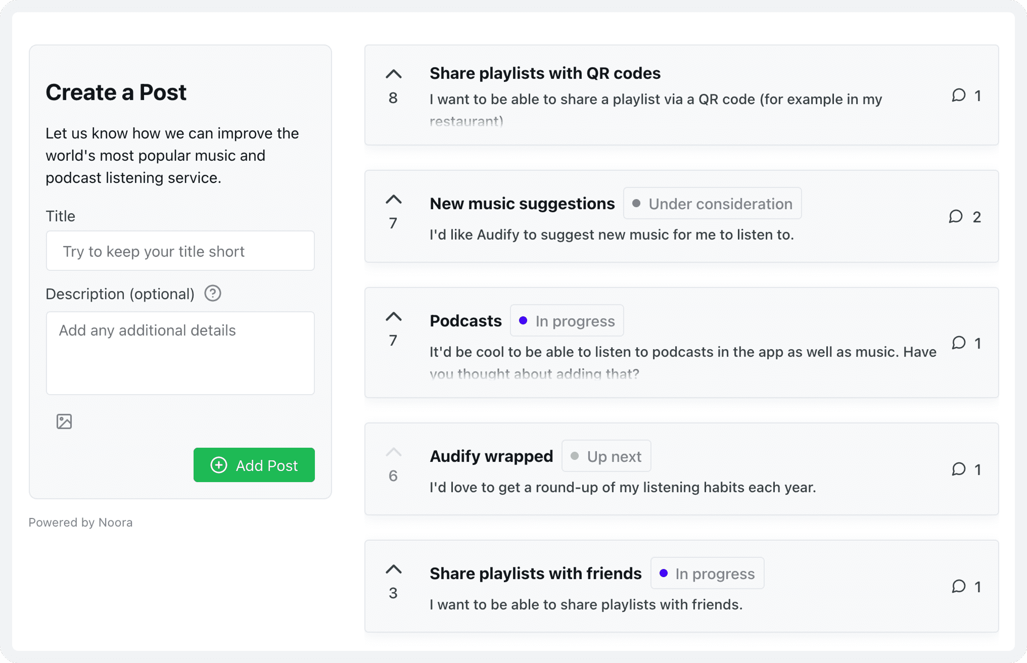 Noora | Collect game feedback